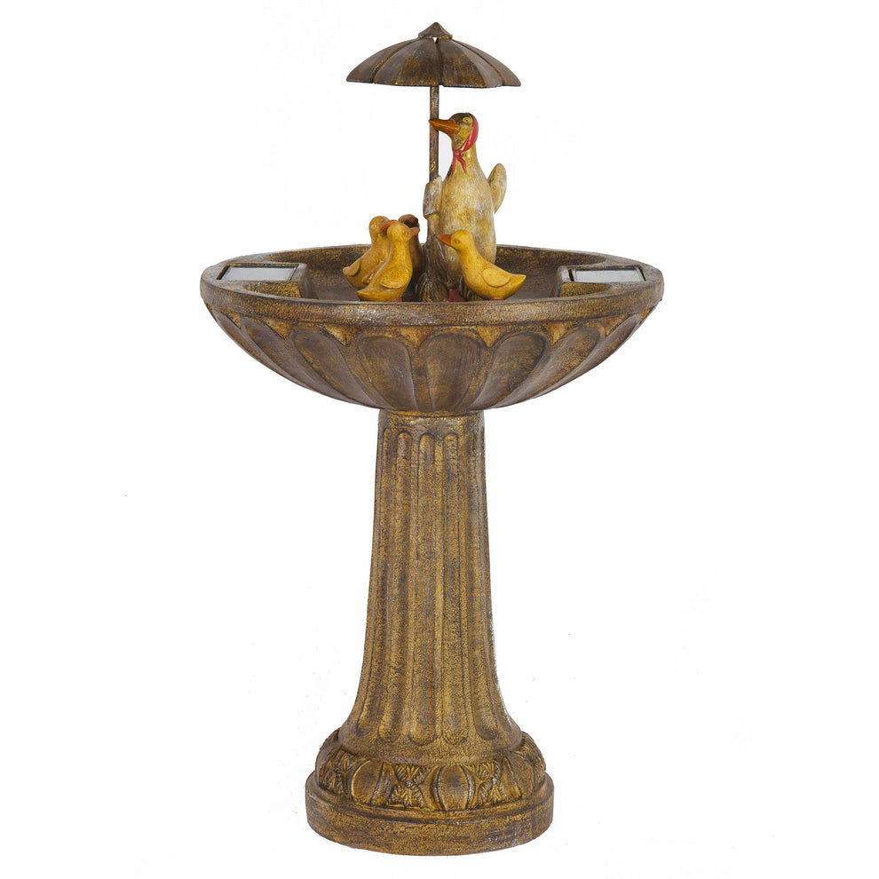 Smart Solar - Duck Family Umbrella Solar Birdbath Fountain
